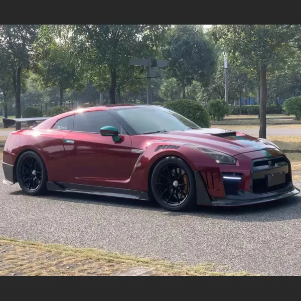 Nissan GTR Wrap,Best Ravoony Liquid Metallic Dragon Blood Red Car Vinyl ...