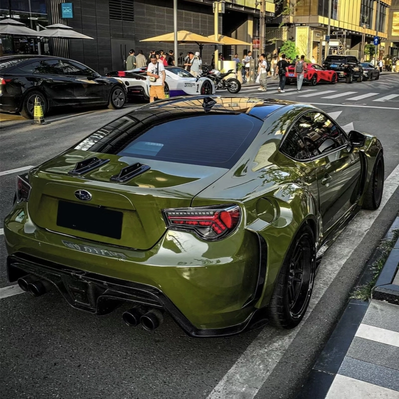 Subaru Wrap, Best Ravoony Audi Gloss Army Green Vinyl Car Wrap Subaru ...