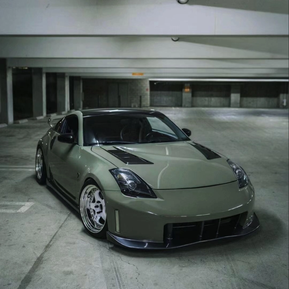 Nissan 350Z Wrap, Best Ravoony Khaki Green Car Vinyl Wrap Nissan 350Z ...