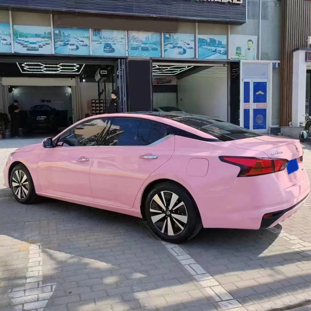 Nissan Altima Wrap, Best Ravoony Glossy Crystal Peach Pink Car Vinyl ...