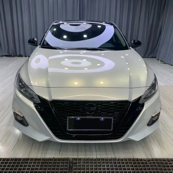 Nissan Altima Wrap, Best Ravoony Glossy White to Gold Car Wrap Nissan ...