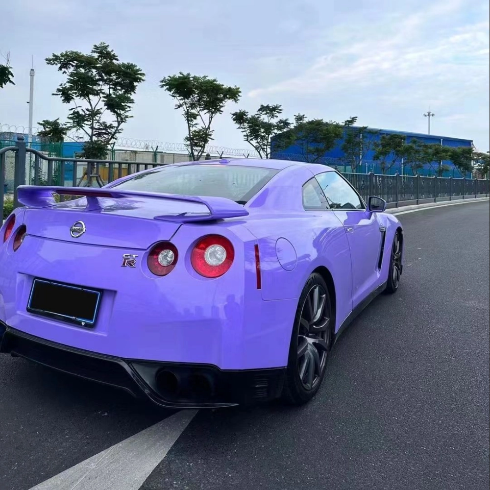 Nissan GTR Wrap, Best Ravoony Glossy Lavender Purple Car Wrap Nissan ...