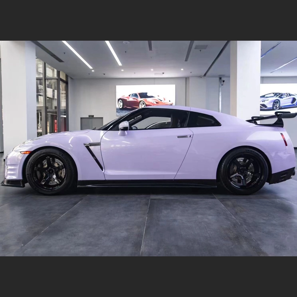 Nissan GTR Wrap, Best Ravoony Glossy Violet Star Car Wrap Nissan GTR ...