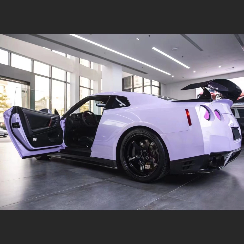 Nissan GTR Wrap, Best Ravoony Glossy Violet Star Car Wrap Nissan GTR ...