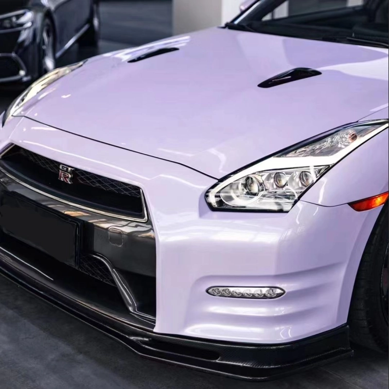 Nissan GTR Wrap, Best Ravoony Glossy Violet Star Car Wrap Nissan GTR ...