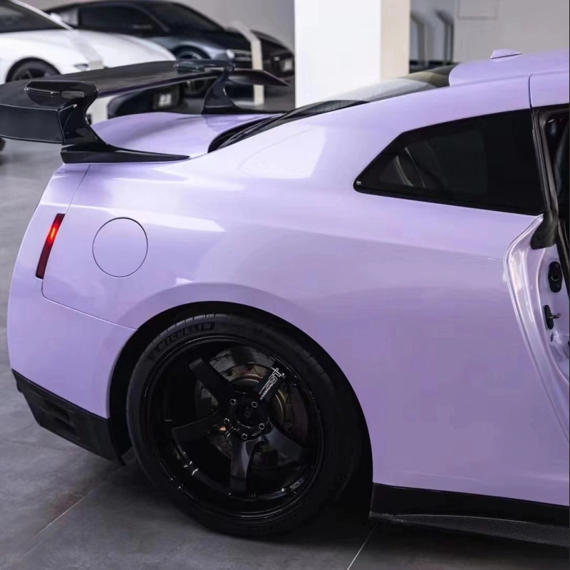 Nissan GTR Wrap, Best Ravoony Glossy Violet Star Car Wrap Nissan GTR ...