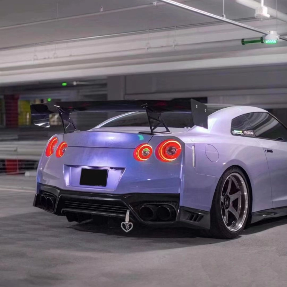 Nissan GTR Wrap, Best Ravoony Twin Silver Purple Car Vinyl Wrap Nissan ...