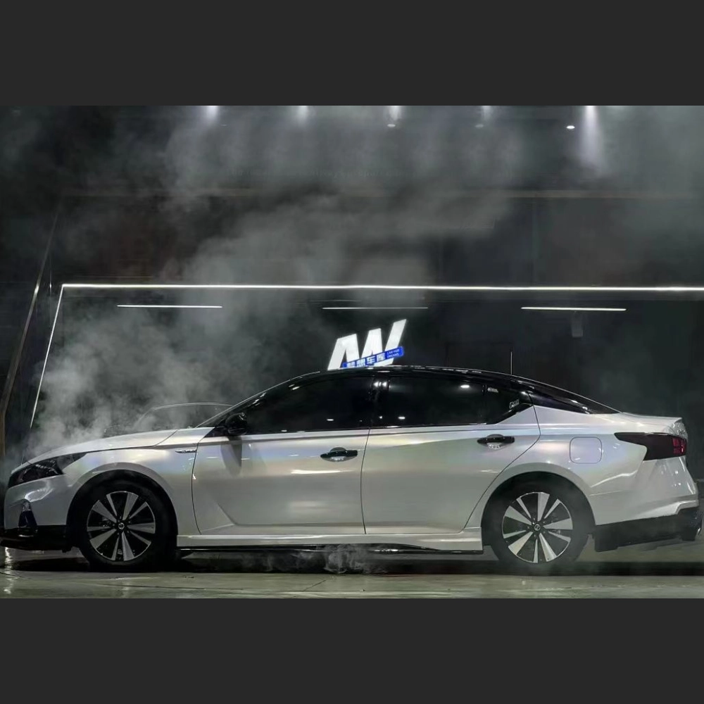 Nissan Altima Wrap, Best Ravoony Glossy Laser White Car Vinyl Wrap ...