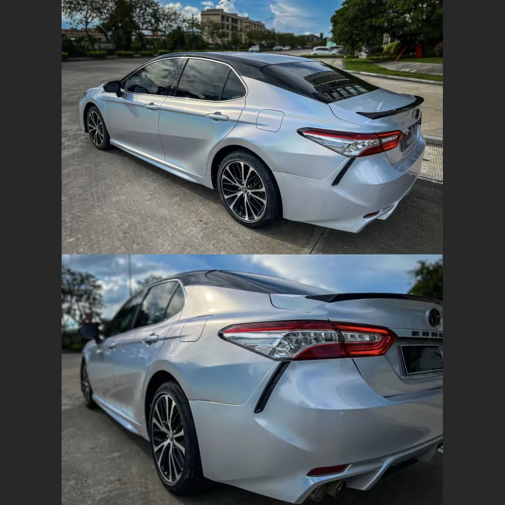 Toyota Camry Wrap, Best Ravoony Glossy Laser White Car Vinyl Wrap ...
