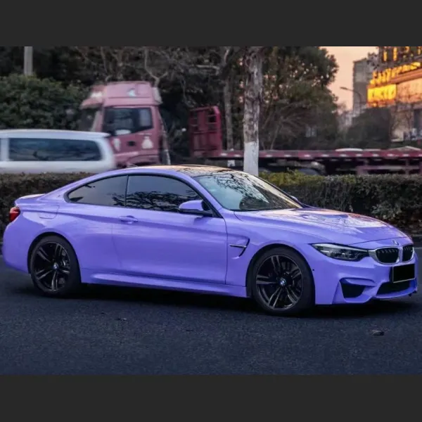 BMW M4 Wrap, Best Ravoony Glossy Lavender Purple Car Wrap BMW M4 Wrap ...