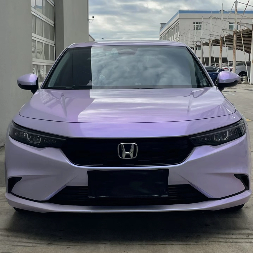 Honda Wrap, Best Ravoony Twin Silver Purple Car Vinyl Wrap Honda Wrap ...