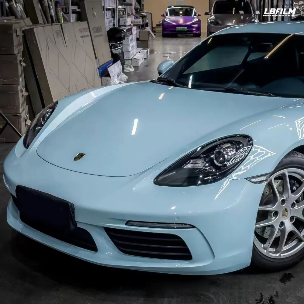Glacier Blue Car Wrap, Best Ravoony Glossy Crystal Glacier Blue Car ...