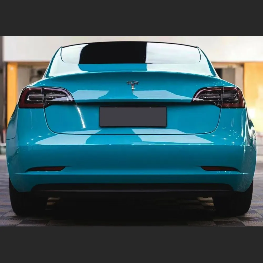 Miami Blue Vinyl Wrap, Best Ravoony Glossy Miami Blue Vinyl Wrap ...