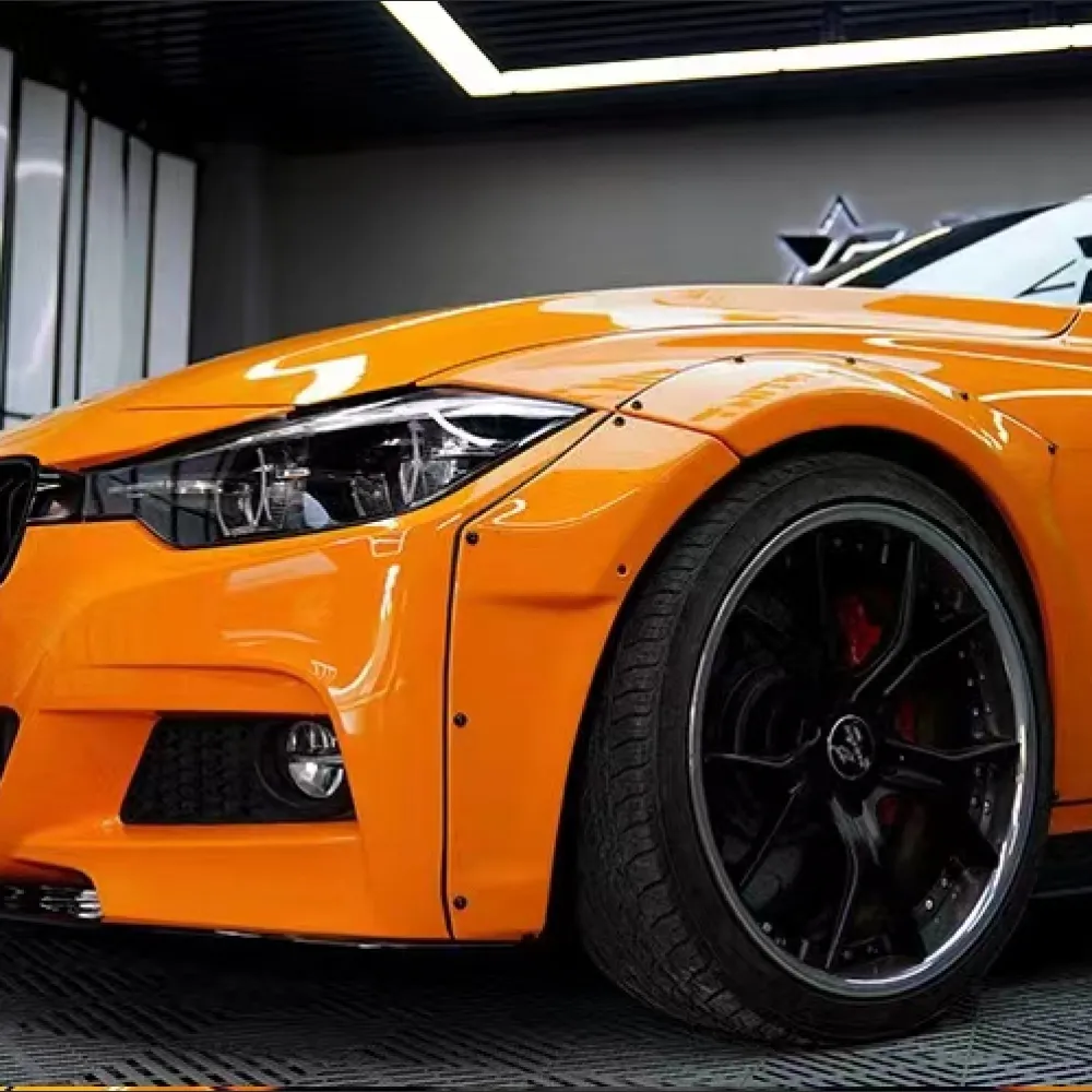 BMW 3 Series Wrap,Best Ravoony Gloss Crystal Mclaren Orange Wrap BMW 3 ...