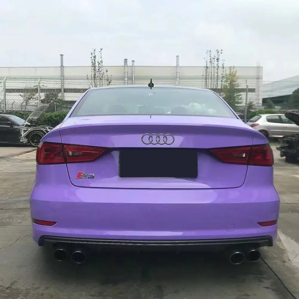 Audi S3 Wrap, Best Ravoony Glossy Lavender Purple Car Wrap Audi S3 Wrap ...
