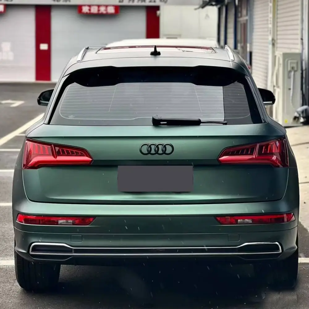 Audi Q5L Wrap, Best Ravoony Matte Emerald Green Car Vinyl Wrap Audi Q5L ...