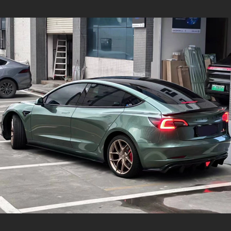 Liquid Alpine Green Car Vinyl Wrap, Best Ravoony PET Liquid Alpine ...