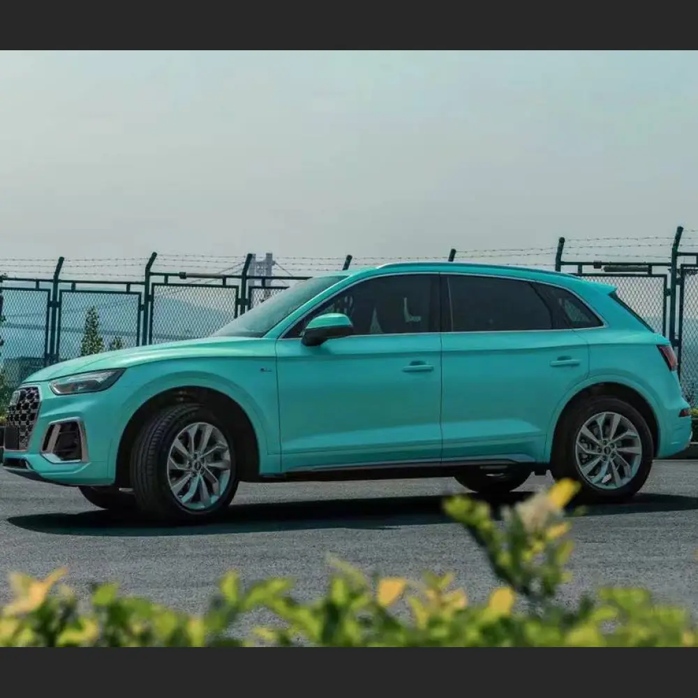 Audi Q5 Wrap, Best Ravoony Pure Metal Tiffany Blue Car Wrap Audi Q5 ...