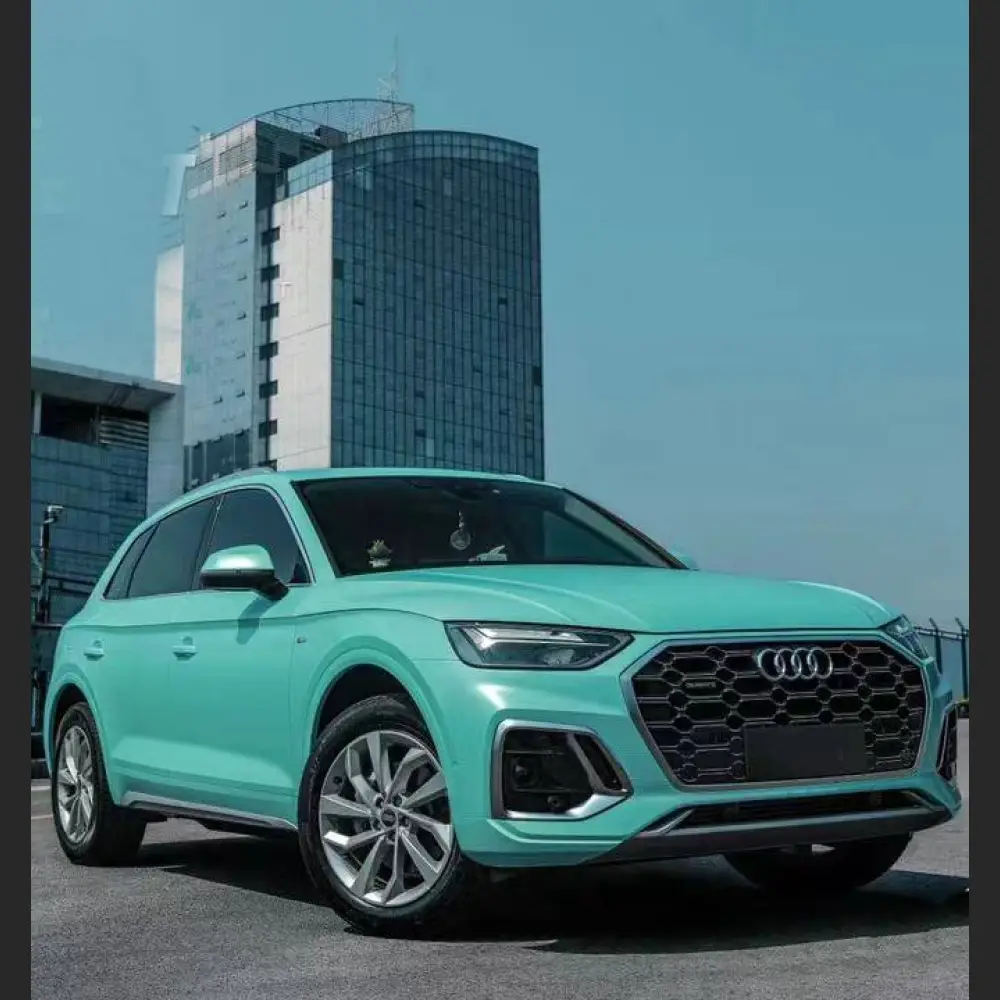 Audi Q5 Wrap, Best Ravoony Pure Metal Tiffany Blue Car Wrap Audi Q5 ...