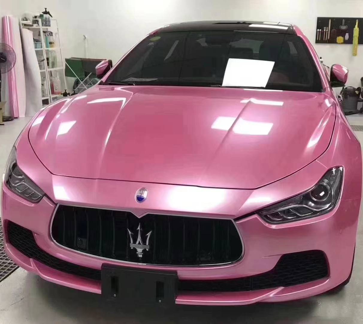 Metal Paint Shell Pink Car Wrap, Best Ravoony Glossy Metal Paint Shell ...