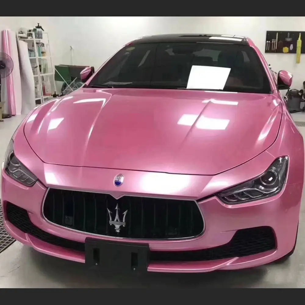 Metal Paint Shell Pink Car Wrap, Best Ravoony Glossy Metal Paint Shell ...