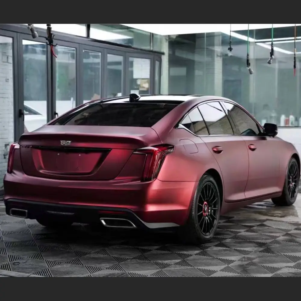 Best Ravoony Matte Romanee Red Car Wrap - ravoony.com