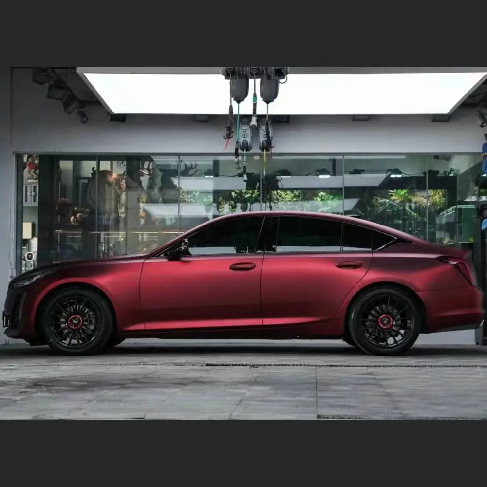 Best Ravoony Matte Romanee Red Car Wrap - ravoony.com