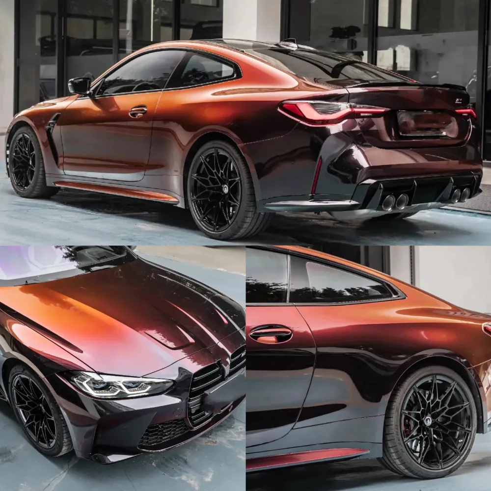Black Red Vinyl Wrap, Best Ravoony Gloss Color Shift Rainbow Drift ...