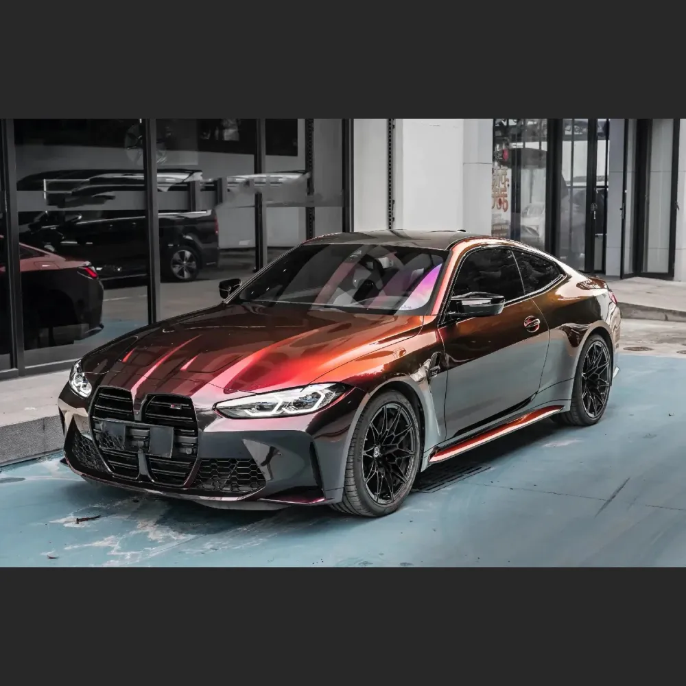 Black Red Vinyl Wrap, Best Ravoony Gloss Color Shift Rainbow Drift ...