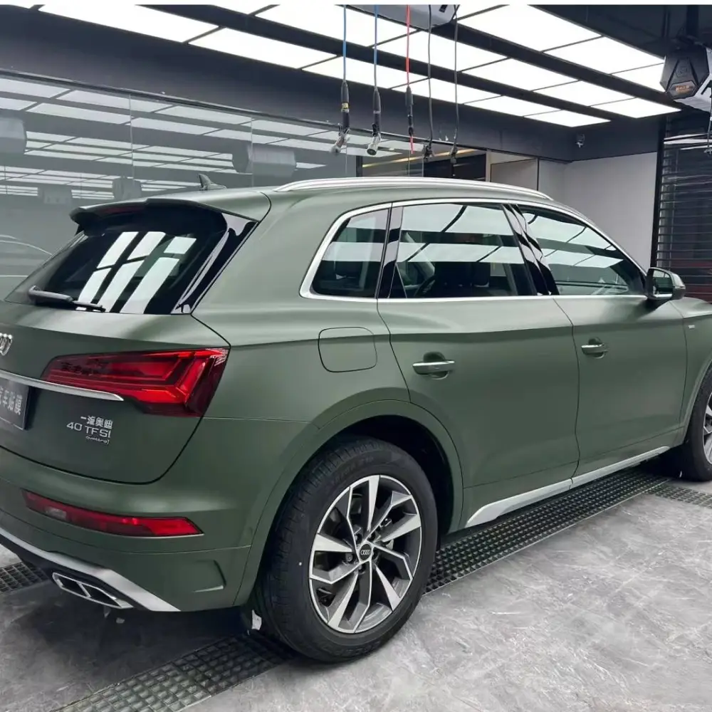 Audi Q5 Wrap, Best Ravoony Matte Army Green Wrap Audi Q5 Wrap - ravoony.com