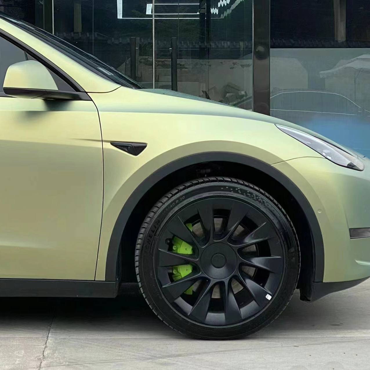 Lightning Green Car Vinyl Wrap, Best Ravoony PET Matte Lightning Green ...