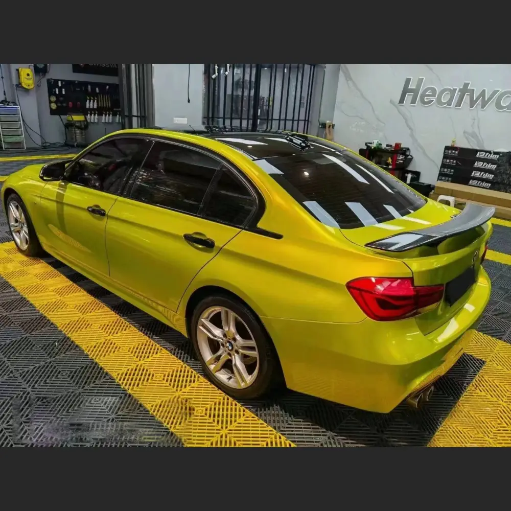 BMW M4 Paint Lemon Yellow Car Wrap, Best Ravoony Glossy Metallic BMW M4 ...