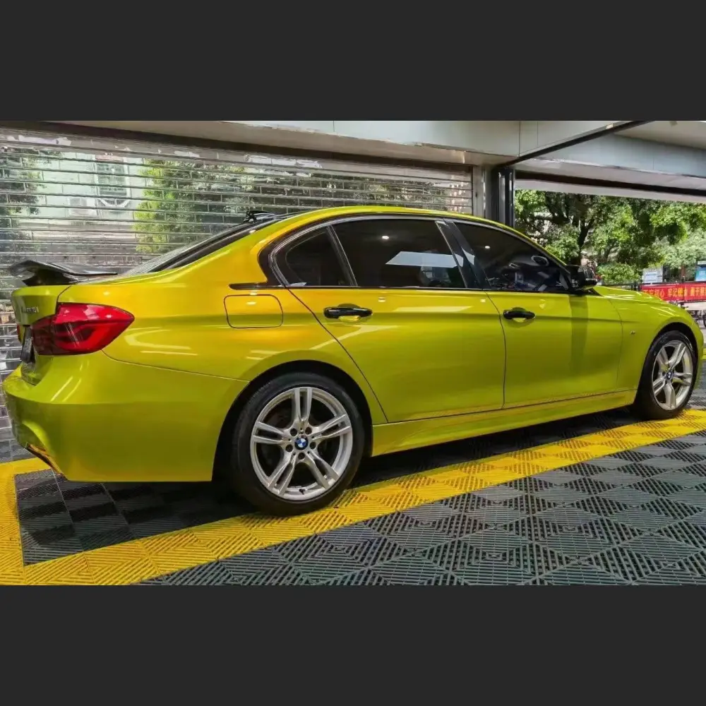 BMW M4 Paint Lemon Yellow Car Wrap, Best Ravoony Glossy Metallic BMW M4 ...