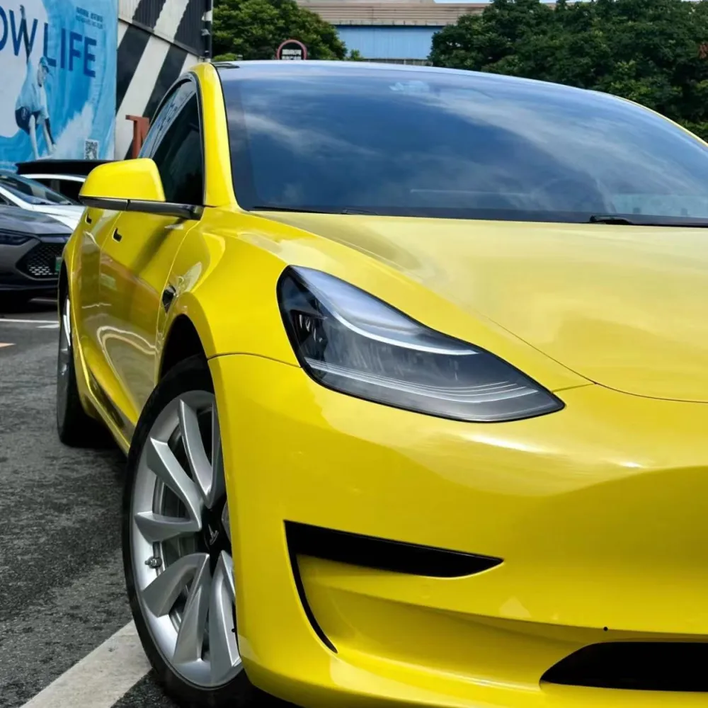 Crystal Maize Yellow Car Vinyl Wrap,Best Ravoony Crystal Maize Yellow ...