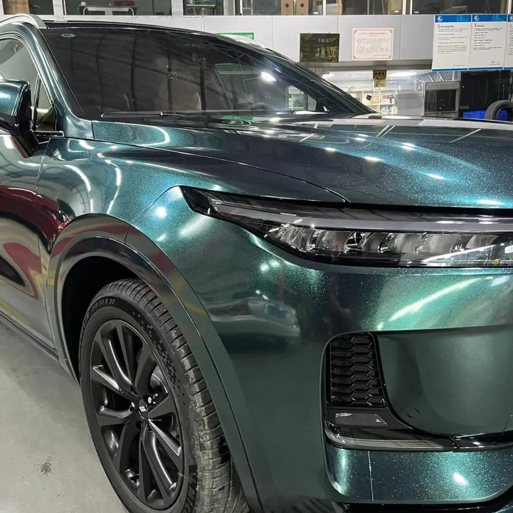 Metallic Emerald Green Car Vinyl Wrap, Best Ravoony Glossy Metallic ...