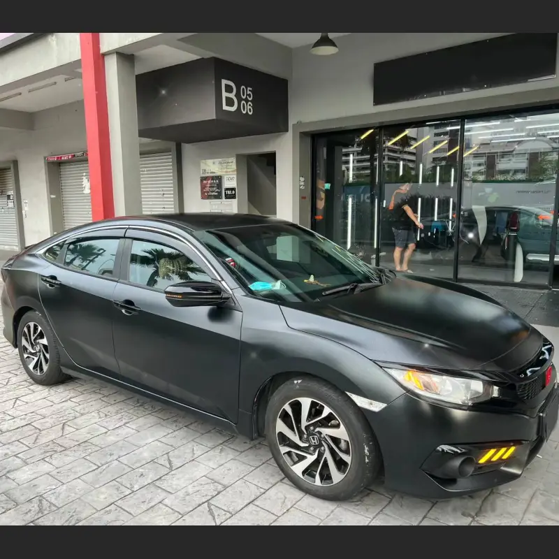 Matte Metallic Graphite Black Car Vinyl Wrap, Best Ravoony Matte ...