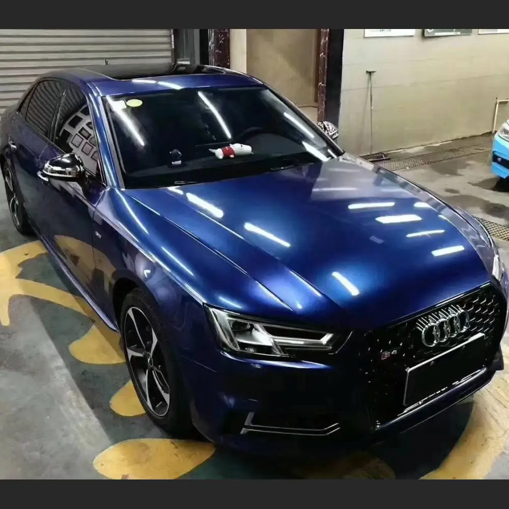 Glossy Metallic Intergalactic Blue Car Wrap, Best Ravoony Glossy ...