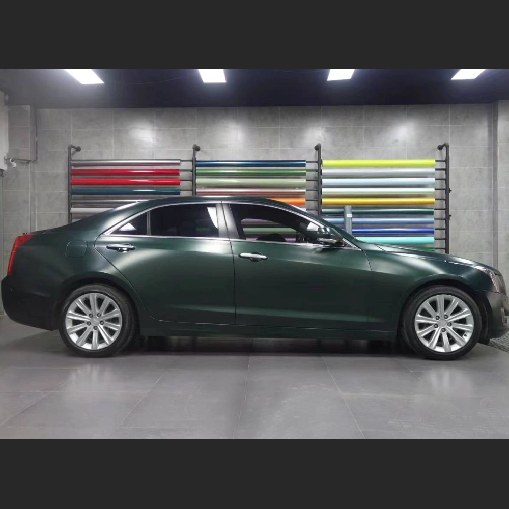 Matte Heavy Metallic Midnight Green Car Vinyl Wrap, Best Ravoony Matte ...