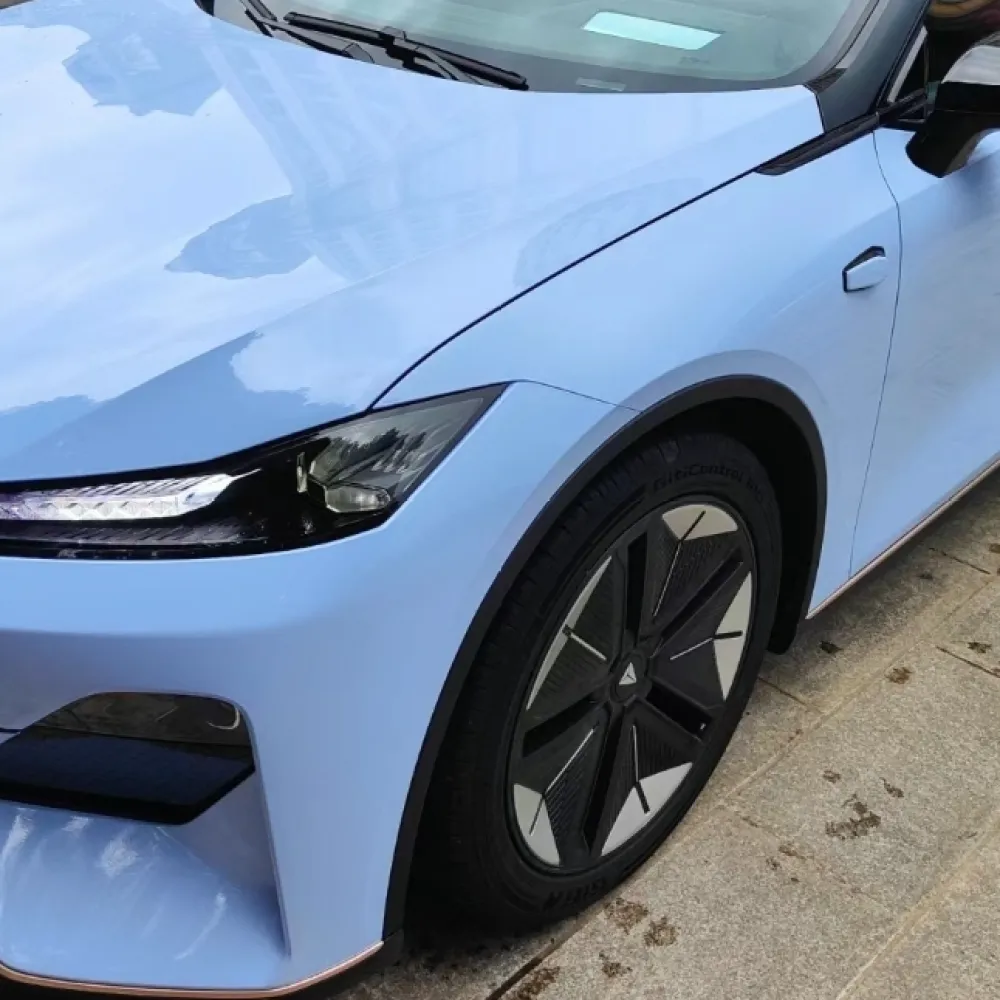 Glossy Crystal Mist Blue Vinyl Car Wrap, Best Ravoony Glossy Crystal ...