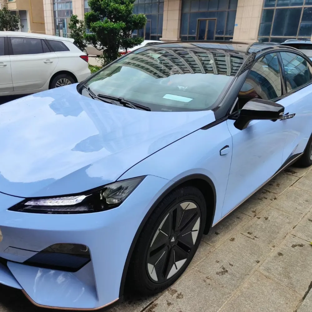 Glossy Crystal Mist Blue Vinyl Car Wrap, Best Ravoony Glossy Crystal ...