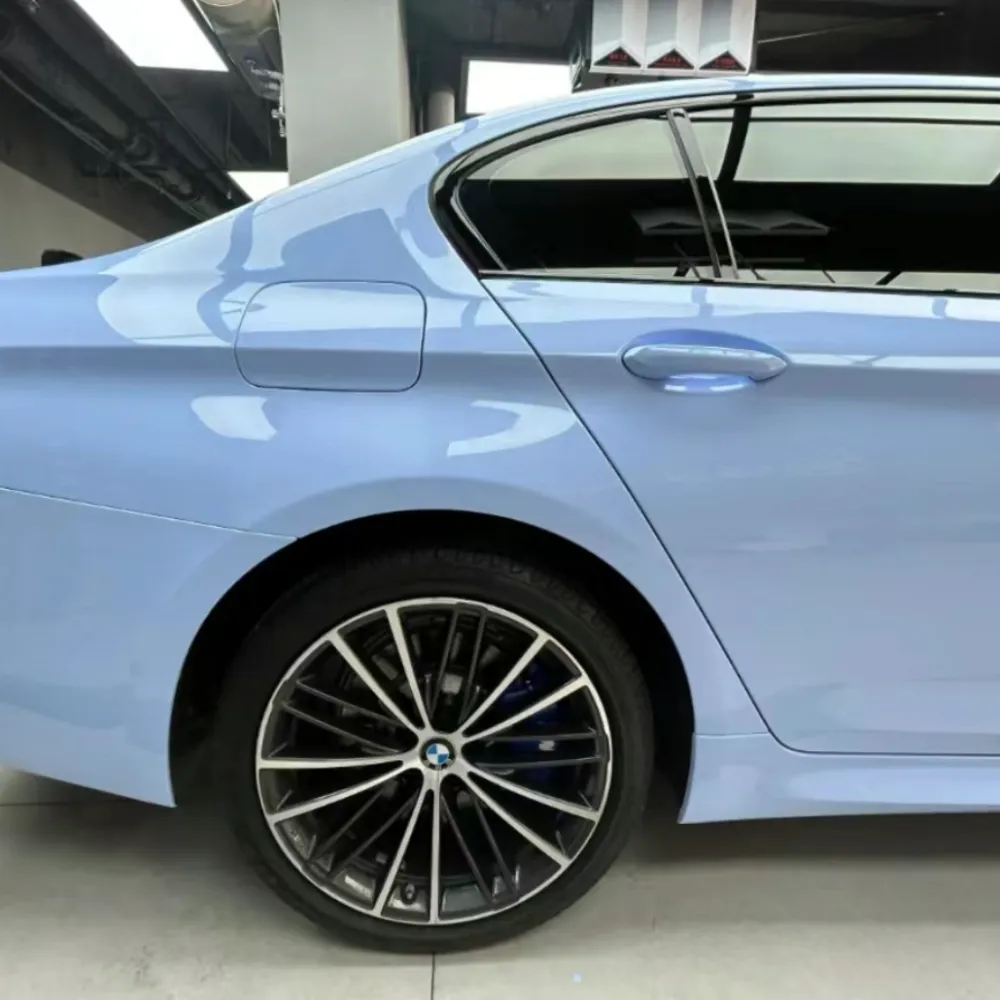 Glossy Crystal Mist Blue Vinyl Car Wrap, Best Ravoony Glossy Crystal ...