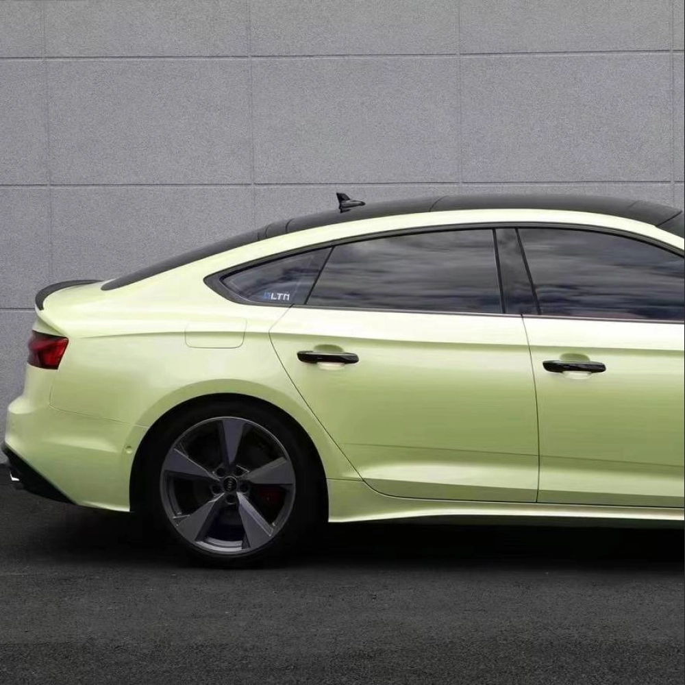 Glossy Chanel Yellow Car Vinyl Wrap, Best Ravoony Glossy Chanel Yellow ...