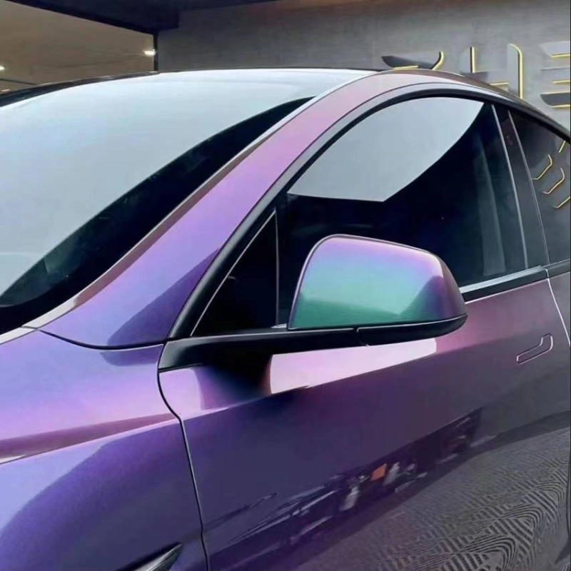 Glossy Metallic Green Galaxy Car Vinyl Wrap, Best Ravoony PET Glossy ...