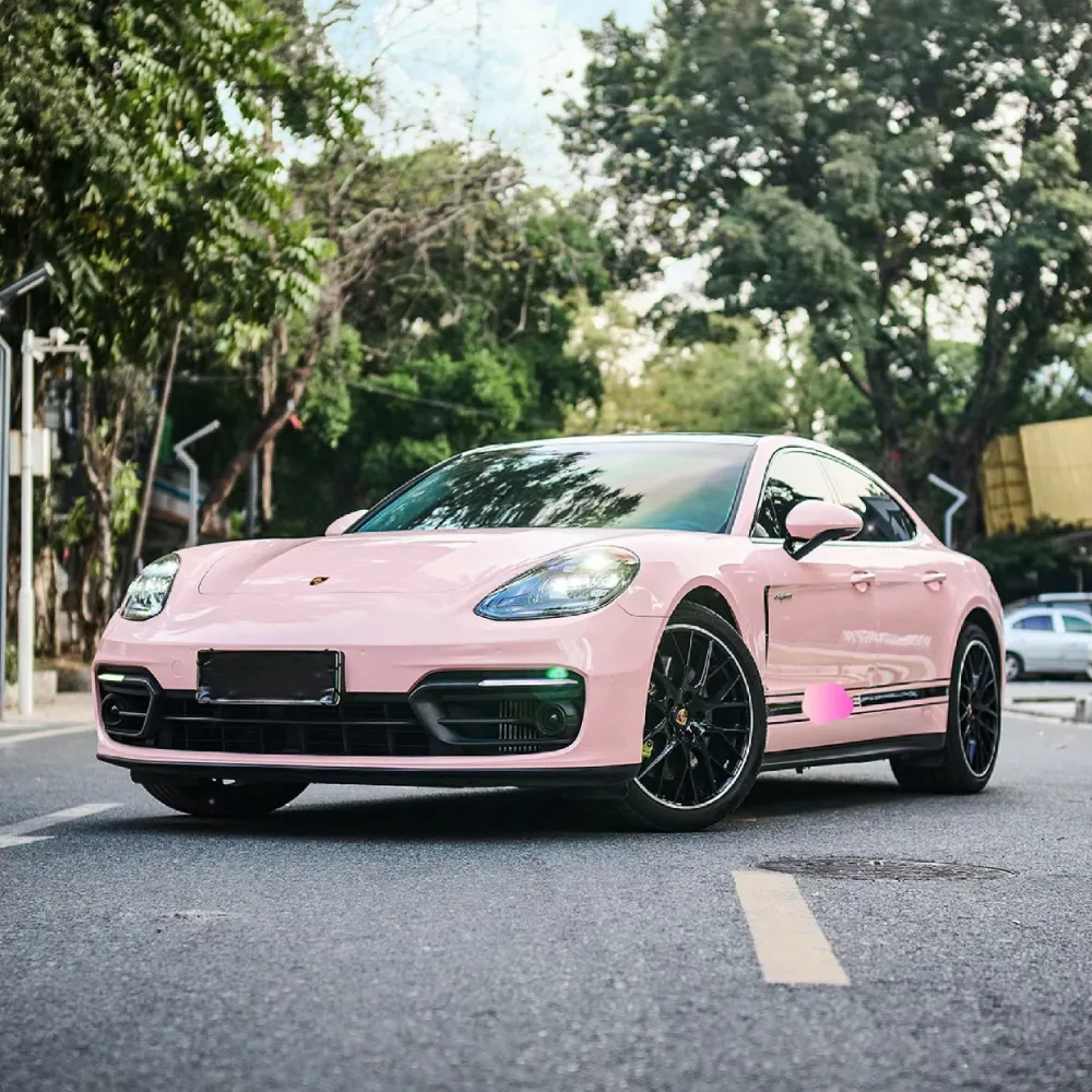 Pink Car Vinyl Wrap，Best Ravoony Glossy Baby Pink Car Vinyl Wrap ...