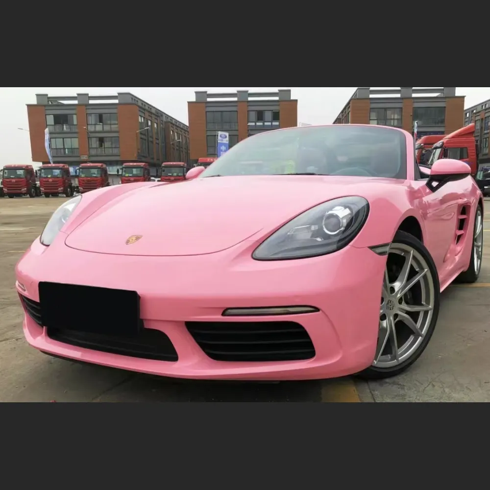 pink car wrap, Best Ravoony Glossy Crystal Light Pink Car Wrap ...