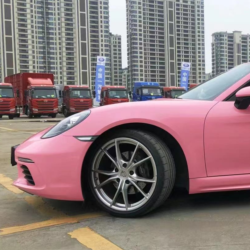 pink car wrap, Best Ravoony Glossy Crystal Light Pink Car Wrap ...