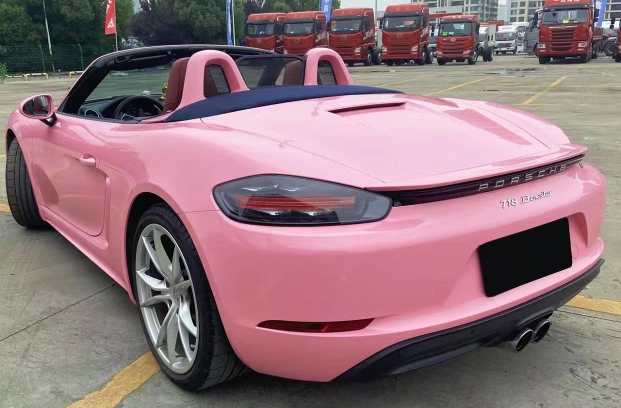 pink car wrap, Best Ravoony Glossy Crystal Light Pink Car Wrap ...