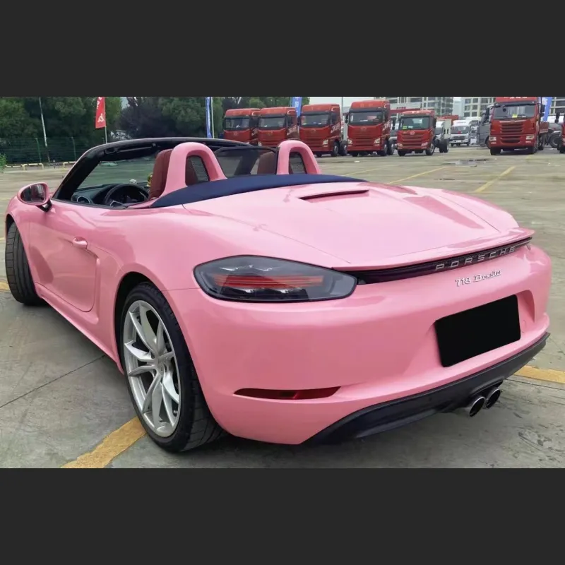 pink car wrap, Best Ravoony Glossy Crystal Light Pink Car Wrap ...