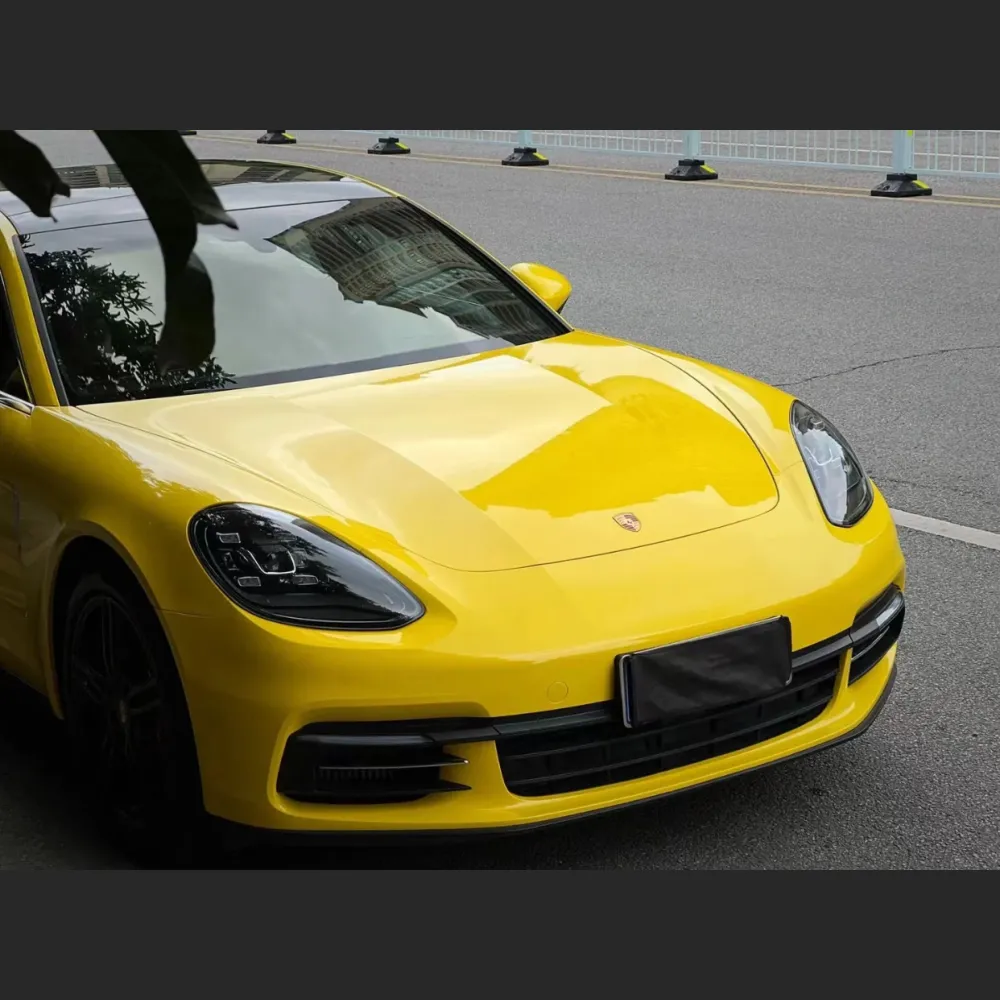 Yellow Vinyl Wrap, Best Ravoony High Glossy Racing Yellow Vinyl Wrap ...