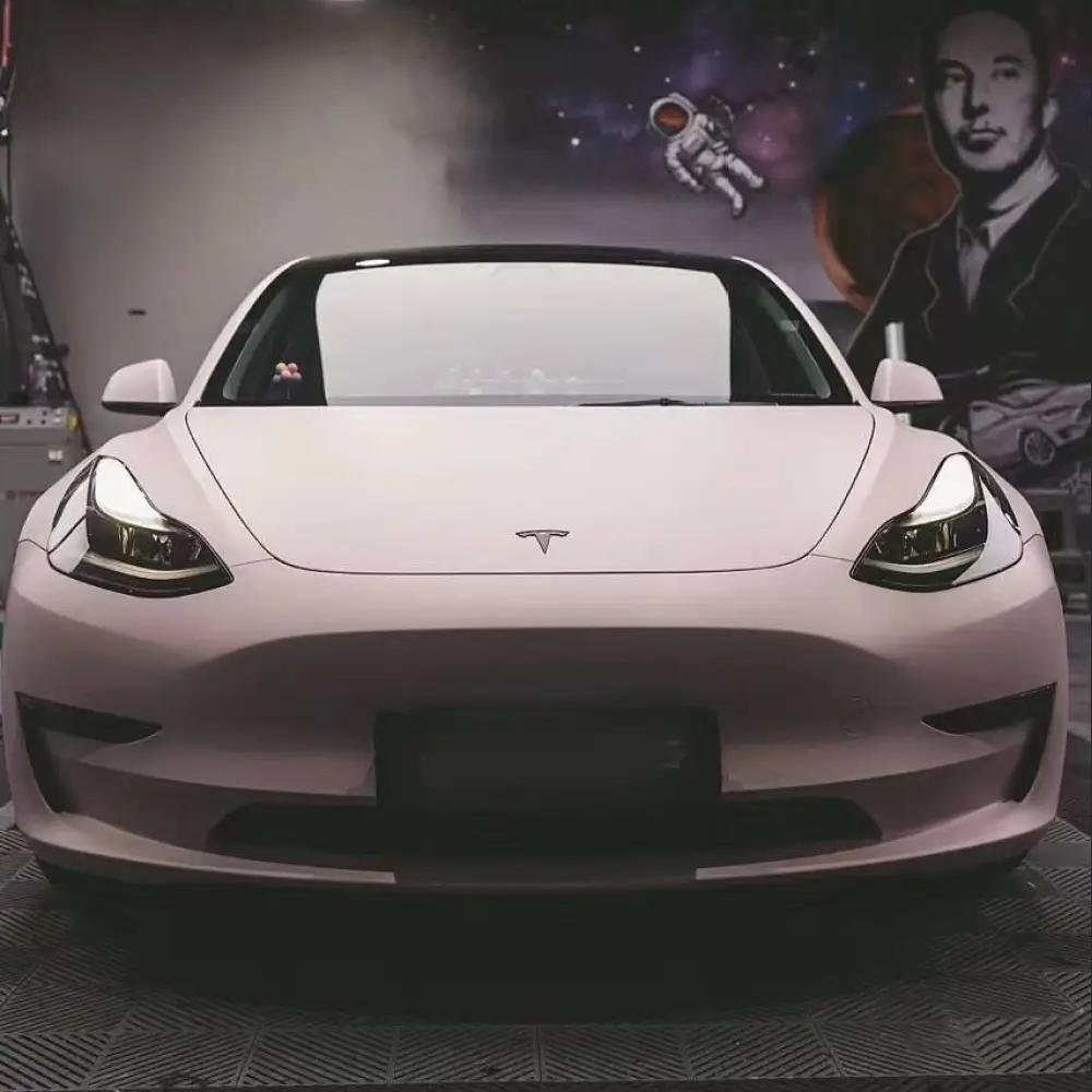 Matte Light Pink Car Wrap, Best Ravoony Flat Matte Light Pink Car Wrap ...